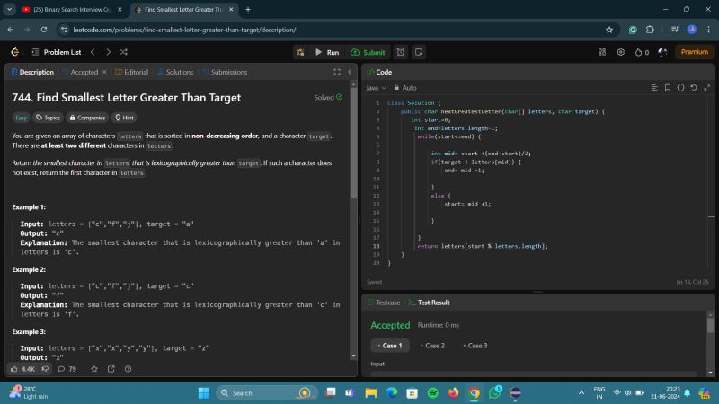 Malavika Das on LinkedIn: #java #dsa #binarysearch #dsawithkunal Malavika Das on LinkedIn: #java #dsa #binarysearch #dsawithkunal