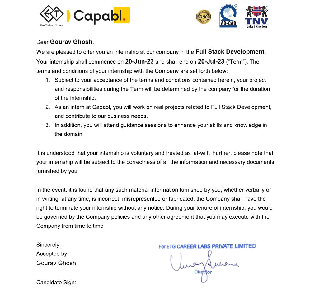 Gourav Ghosh on LinkedIn: #connections #capabl #summerinternship # ... Gourav Ghosh on LinkedIn: #connections #capabl #summerinternship # ...