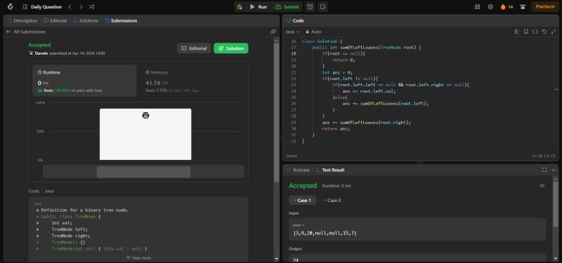 How a recursive algorithm computes left leaves in binary tree | Darwin ... How a recursive algorithm computes left leaves in binary tree | Darwin ...