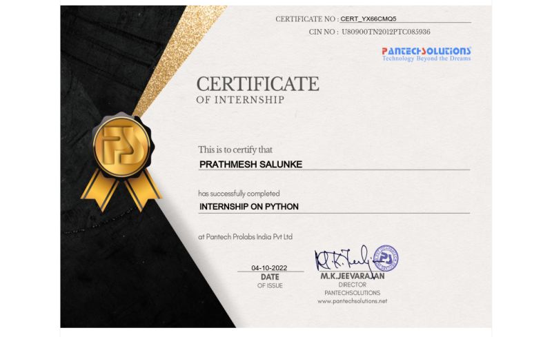 Prathmesh Salunke on LinkedIn: #pythondeveloper #internshipmemories # ... Prathmesh Salunke on LinkedIn: #pythondeveloper #internshipmemories # ...