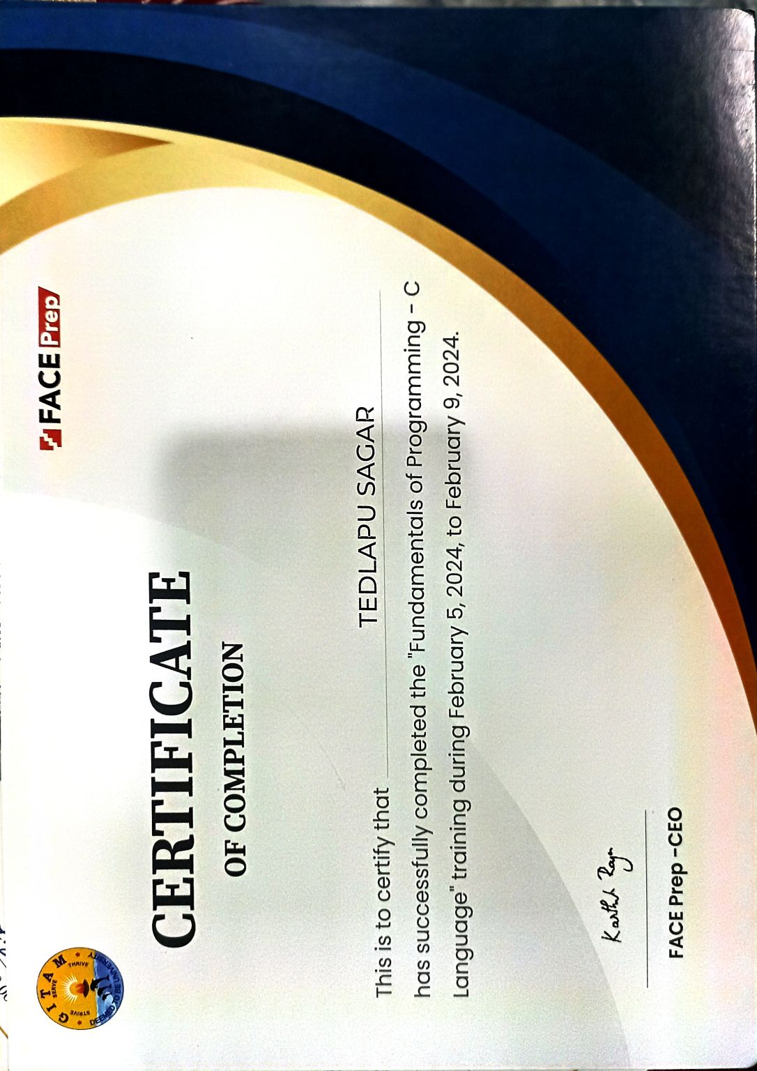Sagar Sujith on LinkedIn: #cprogramming #fundamentals #certification # ... Sagar Sujith on LinkedIn: #cprogramming #fundamentals #certification # ...