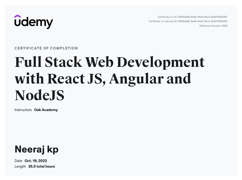 Neeraj Kp on LinkedIn: #reactjs #nodejs #mongodb #expressjs #angularjs ... Neeraj Kp on LinkedIn: #reactjs #nodejs #mongodb #expressjs #angularjs ...