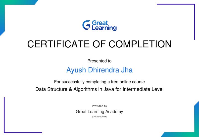 Ayush Jha on LinkedIn: I’m happy to share that I’ve obtained a ... Ayush Jha on LinkedIn: I’m happy to share that I’ve obtained a ...