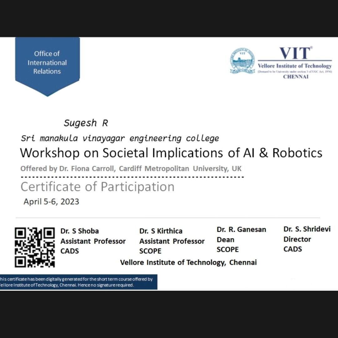 Sugesh Rajendiran on LinkedIn: Here I am delighted to know you, that I ... Sugesh Rajendiran on LinkedIn: Here I am delighted to know you, that I ...
