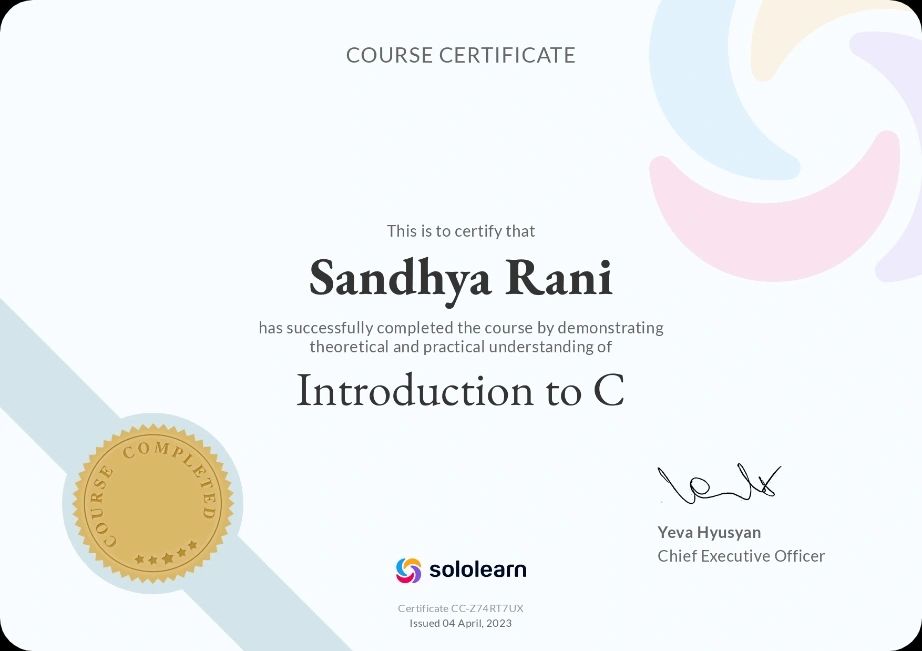 Sandhya Rani on LinkedIn: Hello connections! I'm here to share my C ... Sandhya Rani on LinkedIn: Hello connections! I'm here to share my C ...