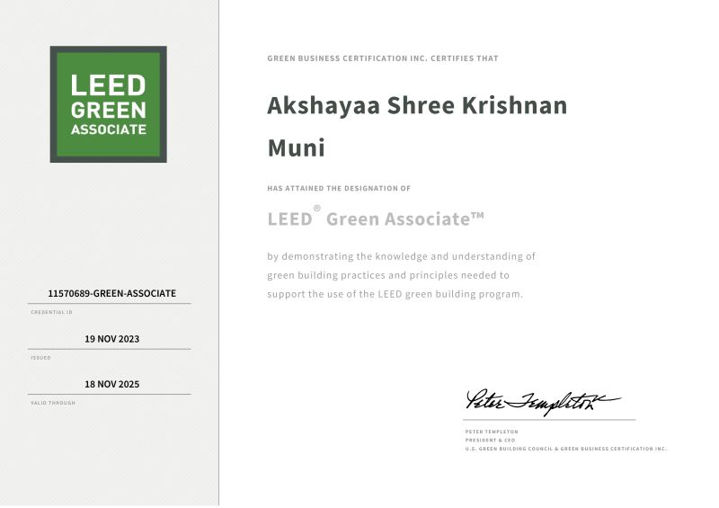 Akshaya Shree Krishnan Muni on LinkedIn: #leedga # ... Akshaya Shree Krishnan Muni on LinkedIn: #leedga # ...