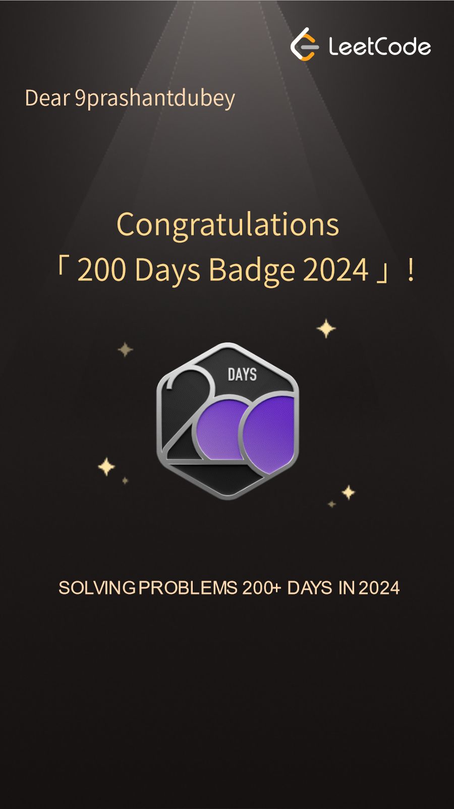 Prashant Dubey on LinkedIn: I earned my 36th badge on LeetCode for ... Prashant Dubey on LinkedIn: I earned my 36th badge on LeetCode for ...