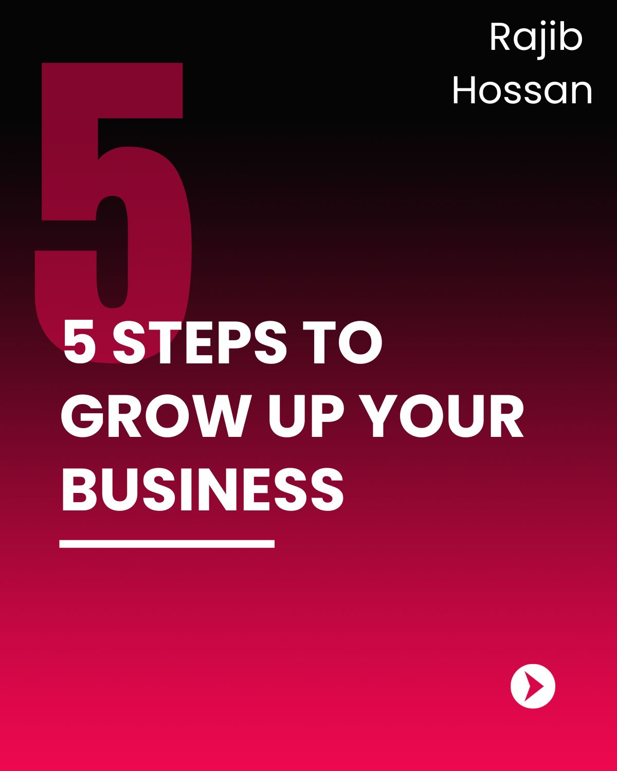 Mohammad Rajib Hossan on LinkedIn: $$$ 5 Steps to Grow Up Your Business Mohammad Rajib Hossan on LinkedIn: $$$ 5 Steps to Grow Up Your Business