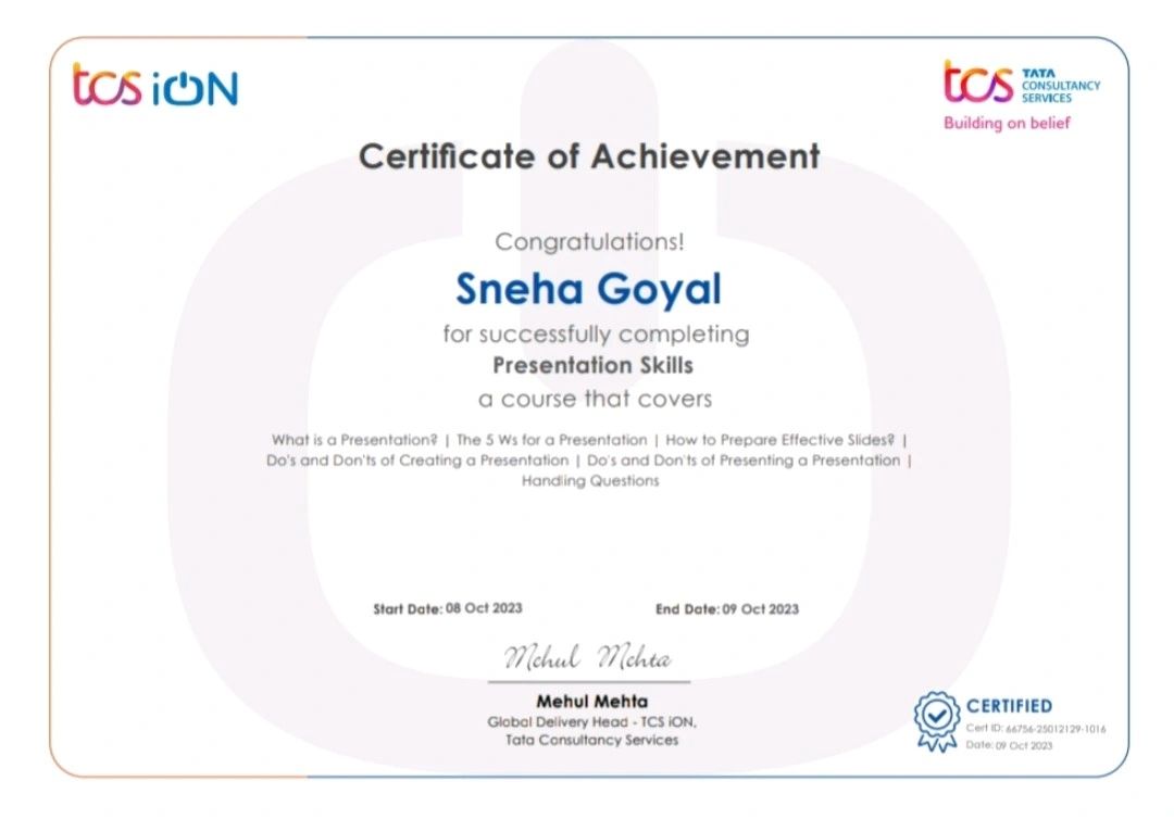 Sneha Goyal on LinkedIn: #linkedinachievement Sneha Goyal on LinkedIn: #linkedinachievement