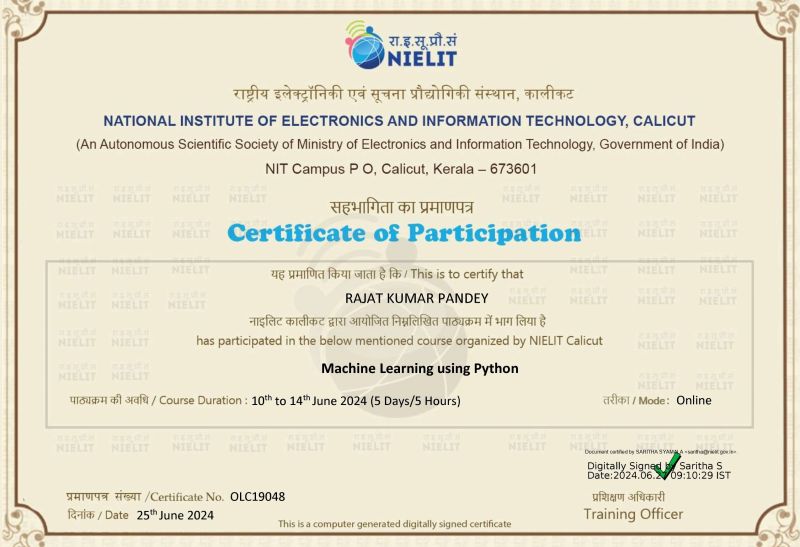 Rajat Pandey on LinkedIn: #machinelearning #python #datascience Rajat Pandey on LinkedIn: #machinelearning #python #datascience