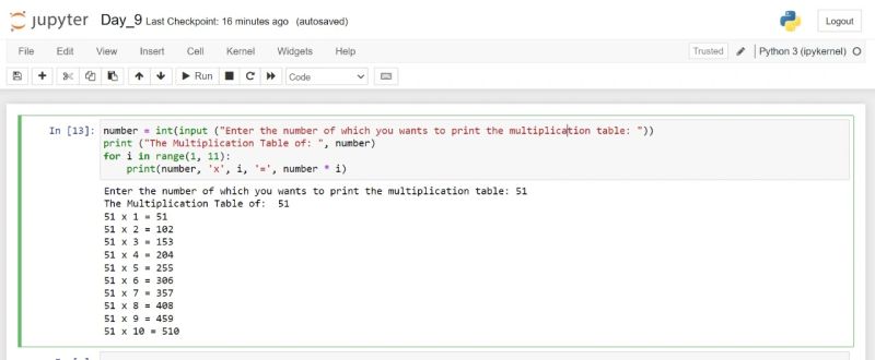 Day-9 of #100daysofcodechallenge: Python Program for Multiplication ... Day-9 of #100daysofcodechallenge: Python Program for Multiplication ...