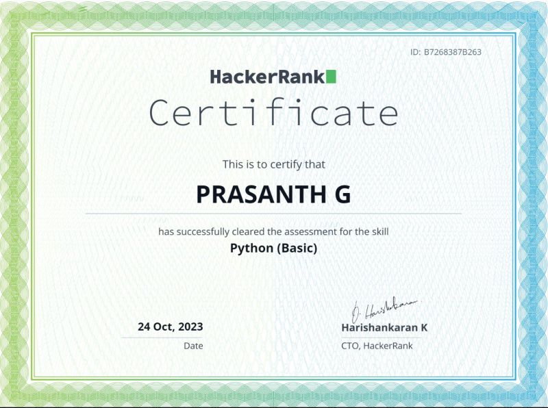 PRASANTH G on LinkedIn: Excited to share that I've recently earned my ... PRASANTH G on LinkedIn: Excited to share that I've recently earned my ...