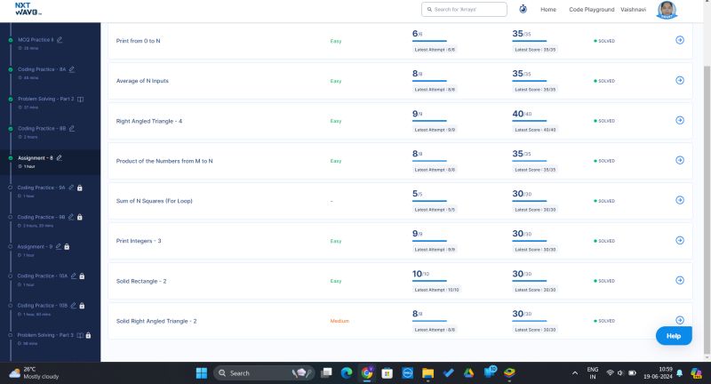 Vaishnavi Saudagar on LinkedIn: #assignment #loops #nxtwave #ccbp # ... Vaishnavi Saudagar on LinkedIn: #assignment #loops #nxtwave #ccbp # ...