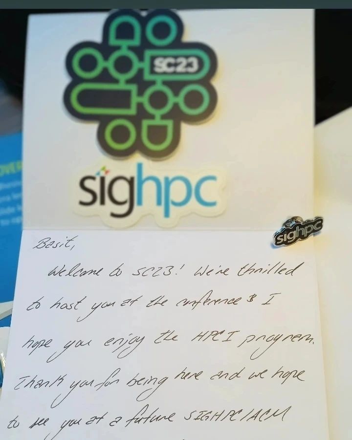Basit Hussain on LinkedIn: #sighpc #sc23 #hpc Basit Hussain on LinkedIn: #sighpc #sc23 #hpc