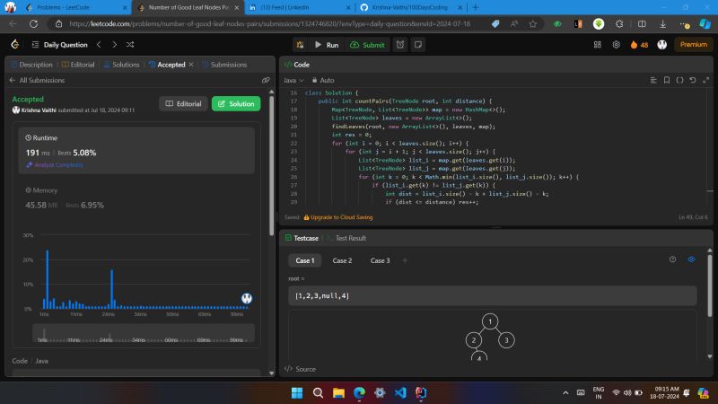 Krishna Vaithi on LinkedIn: #100daysofcode #coding #leetcode # ... Krishna Vaithi on LinkedIn: #100daysofcode #coding #leetcode # ...