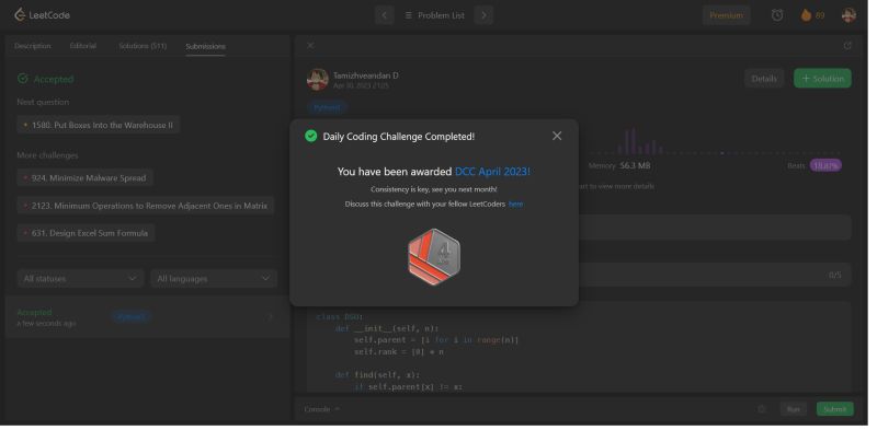 Tamizhveandan D on LinkedIn: #connections #leetcode #dailychallenge # ... Tamizhveandan D on LinkedIn: #connections #leetcode #dailychallenge # ...