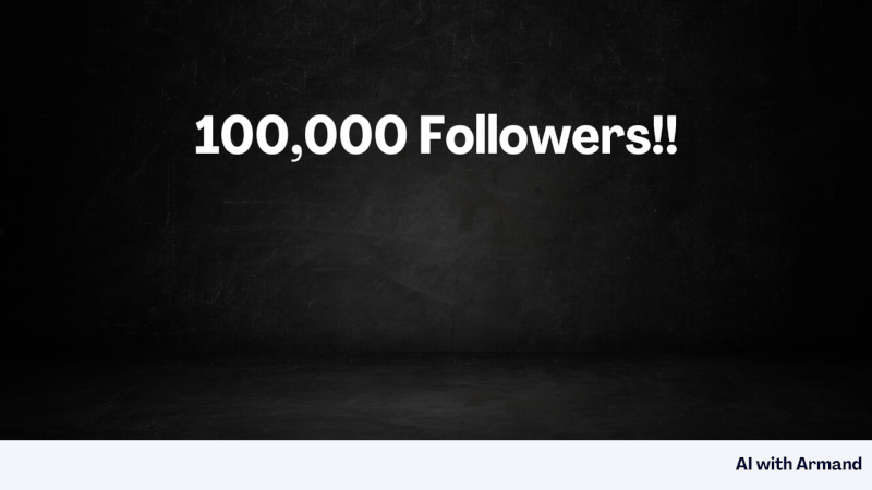 Armand Ruiz on LinkedIn: 100,000 followers - THANK YOU! Many ask me how ... Armand Ruiz on LinkedIn: 100,000 followers - THANK YOU! Many ask me how ...