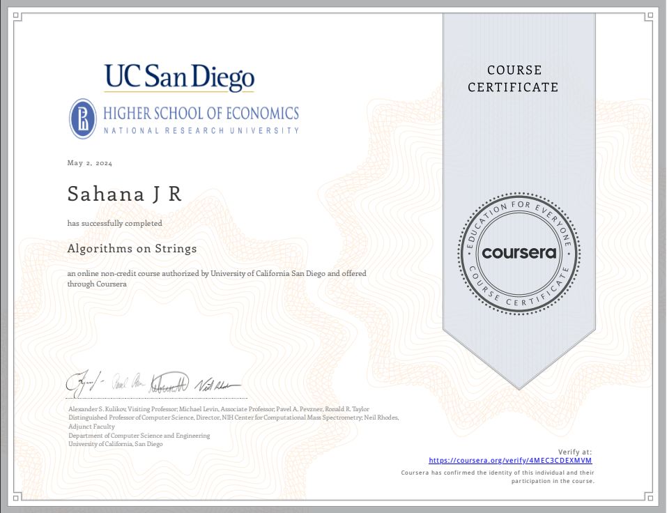 Sahana J.R. on LinkedIn: #coursera #learning Sahana J.R. on LinkedIn: #coursera #learning