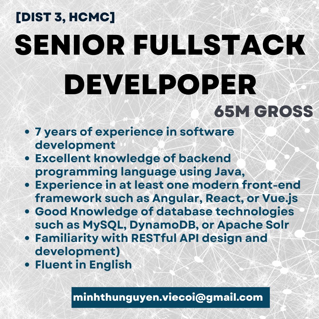 Nguyen Minh Thu on LinkedIn: #fullstackdevelopers #seniordeveloper Nguyen Minh Thu on LinkedIn: #fullstackdevelopers #seniordeveloper