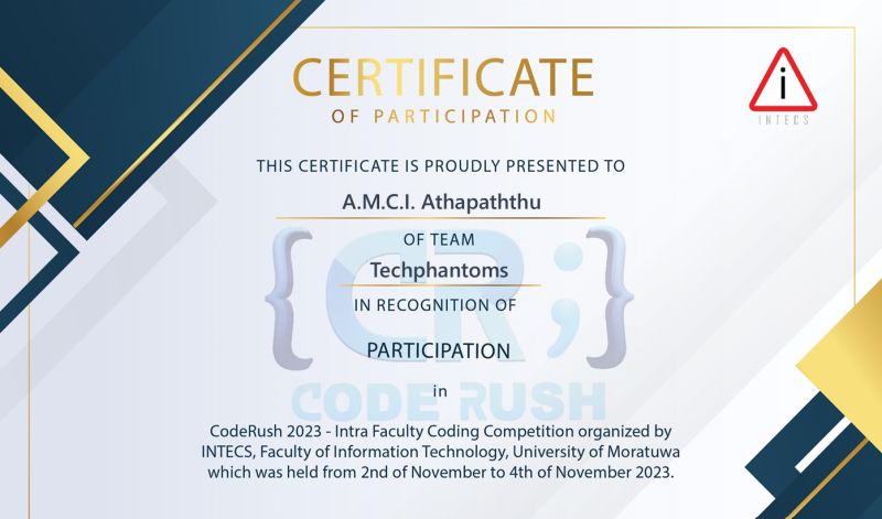 Chathura Ishara on LinkedIn: #coderush #hackathon #innovation #techforgood Chathura Ishara on LinkedIn: #coderush #hackathon #innovation #techforgood