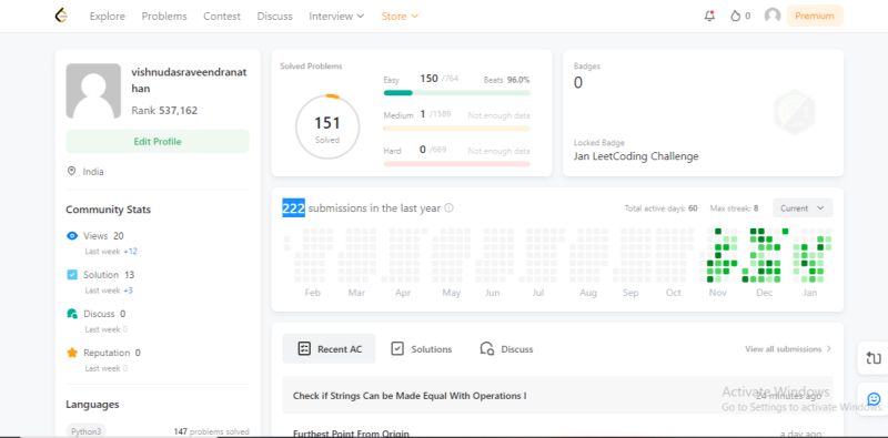 Vishnu Das E R on LinkedIn: #codingjourney #leetcode150 # ... Vishnu Das E R on LinkedIn: #codingjourney #leetcode150 # ...