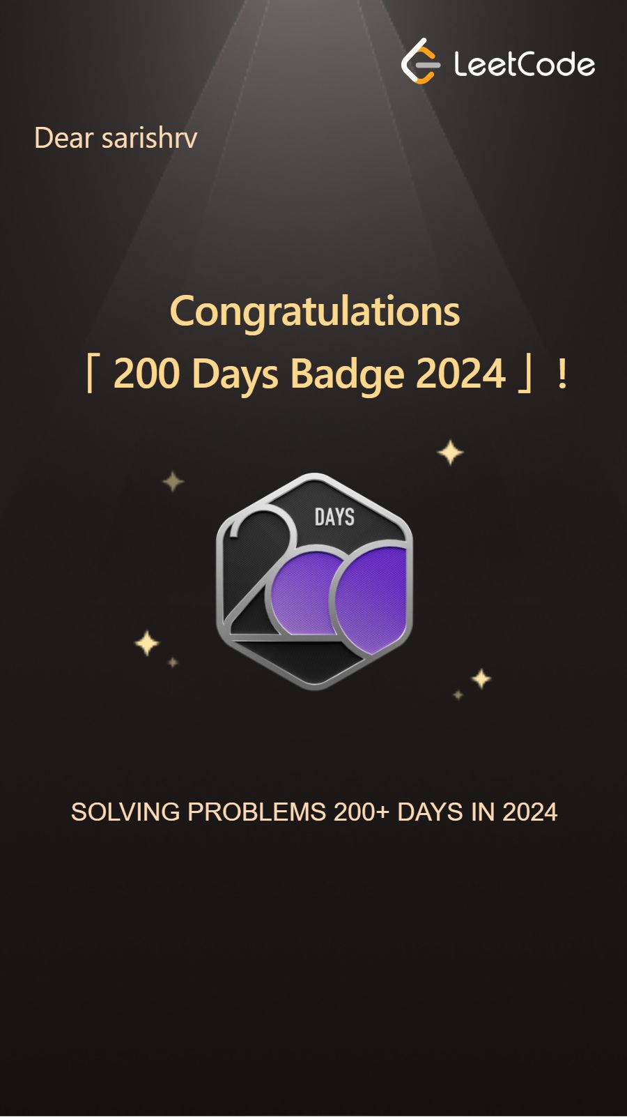 SARISH R.V on LinkedIn: #leetcode #codingchallenge #200days #milestone ... SARISH R.V on LinkedIn: #leetcode #codingchallenge #200days #milestone ...