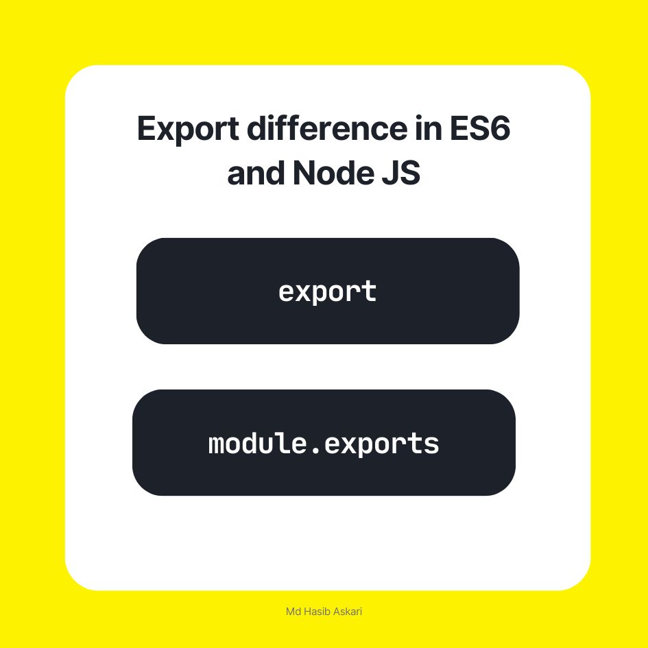 Md Hasib Askari on LinkedIn: #javascript #nodejs #es6 #export # ... Md Hasib Askari on LinkedIn: #javascript #nodejs #es6 #export # ...