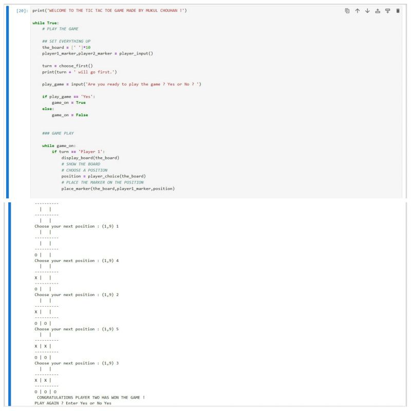 Mukul Chouhan on LinkedIn: #pythonprogramming #udemy #coding #tictactoe ... Mukul Chouhan on LinkedIn: #pythonprogramming #udemy #coding #tictactoe ...
