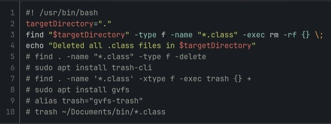 Karthikeyan Ramesh on LinkedIn: To delete java class files using bash ... Karthikeyan Ramesh on LinkedIn: To delete java class files using bash ...