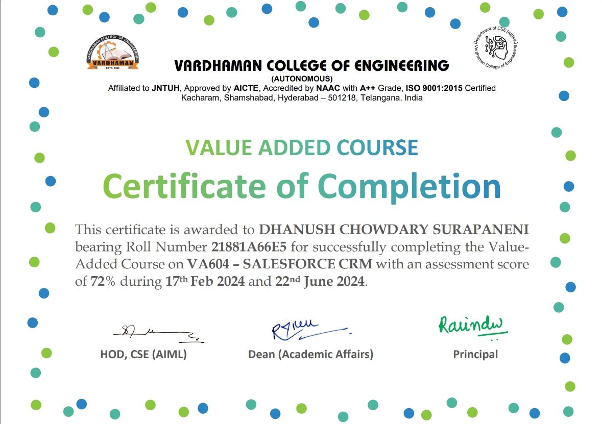 Dhanush Chowdary Surapaneni on LinkedIn: I am thrilled to announce the ... Dhanush Chowdary Surapaneni on LinkedIn: I am thrilled to announce the ...