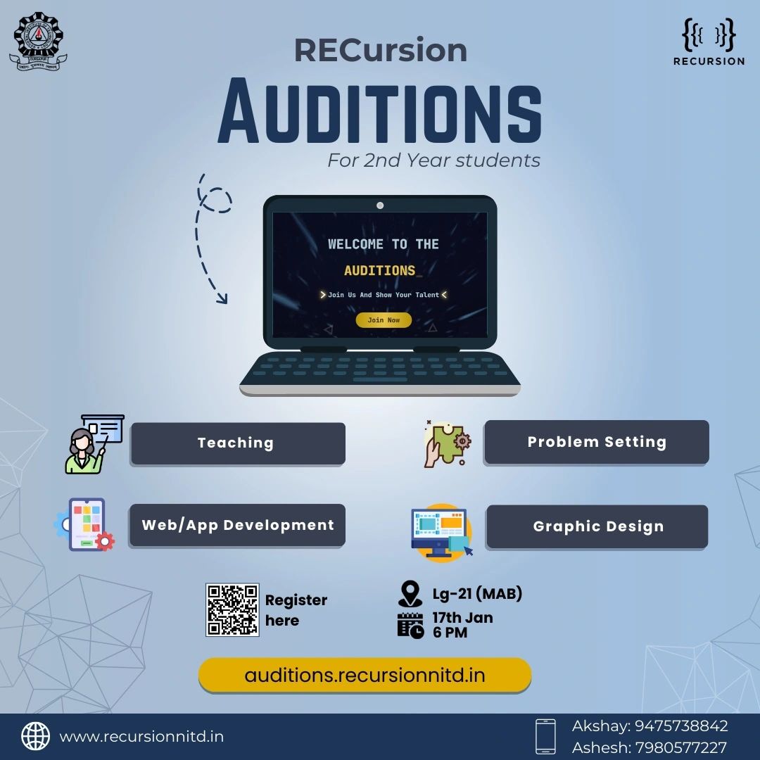 Join NIT Durgapur, the official programming community! | RECursion ... Join NIT Durgapur, the official programming community! | RECursion ...