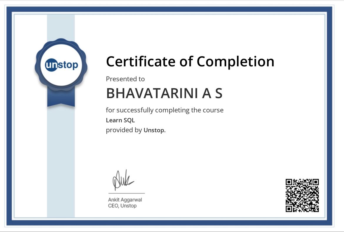 Bhavatarini Selvan on LinkedIn: #sql #sqlite #datamanipulation # ... Bhavatarini Selvan on LinkedIn: #sql #sqlite #datamanipulation # ...