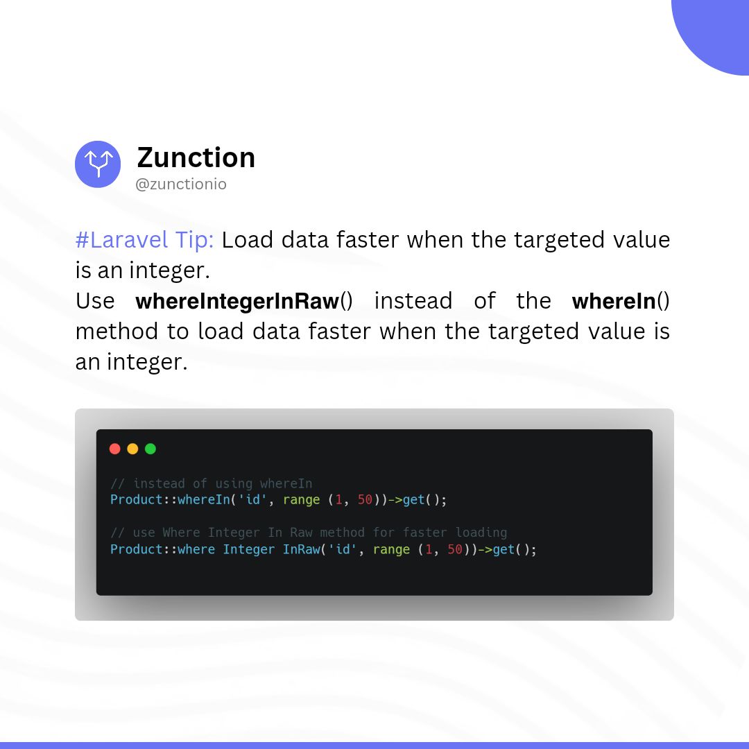 Zunction - Laravel Developer Marketplace on LinkedIn: #laraveltips # ... Zunction - Laravel Developer Marketplace on LinkedIn: #laraveltips # ...