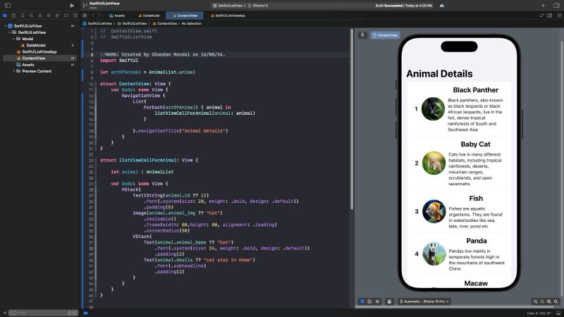 Chandan Mondal on LinkedIn: #listview #swiftui #ios Chandan Mondal on LinkedIn: #listview #swiftui #ios