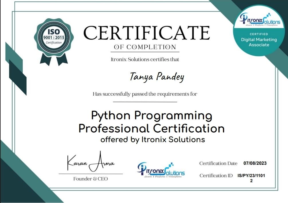 Tanya Pandey on LinkedIn: #programming #python Tanya Pandey on LinkedIn: #programming #python