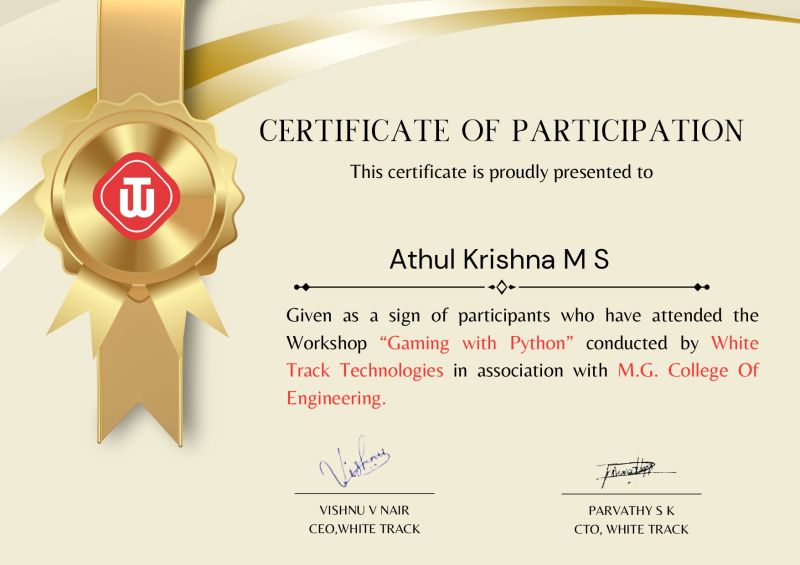 ATHUL KRISHNA M S on LinkedIn: #python #workshop #learningjourney ATHUL KRISHNA M S on LinkedIn: #python #workshop #learningjourney
