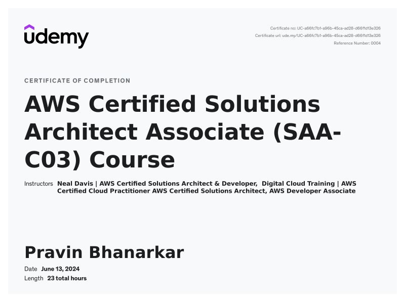 Pravin Bhanarkar on LinkedIn: #aws #cloudcomputing #certification # ... Pravin Bhanarkar on LinkedIn: #aws #cloudcomputing #certification # ...