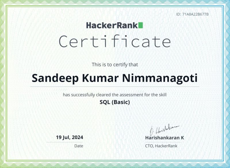 Nimmanagoti Sandeep Kumar on LinkedIn: #sql #machinelearning #ai # ... Nimmanagoti Sandeep Kumar on LinkedIn: #sql #machinelearning #ai # ...