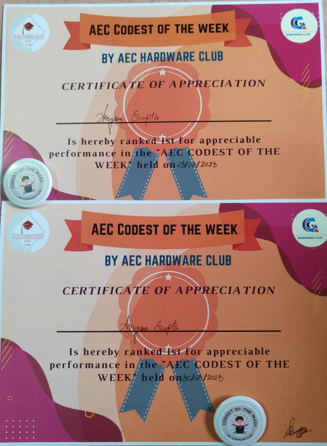 Aryan Gupta on LinkedIn: #aeccodest #coding #hackerrankchallenge Aryan Gupta on LinkedIn: #aeccodest #coding #hackerrankchallenge