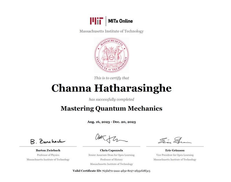 Channa Hatharasinghe on LinkedIn: #mitxonline Channa Hatharasinghe on LinkedIn: #mitxonline