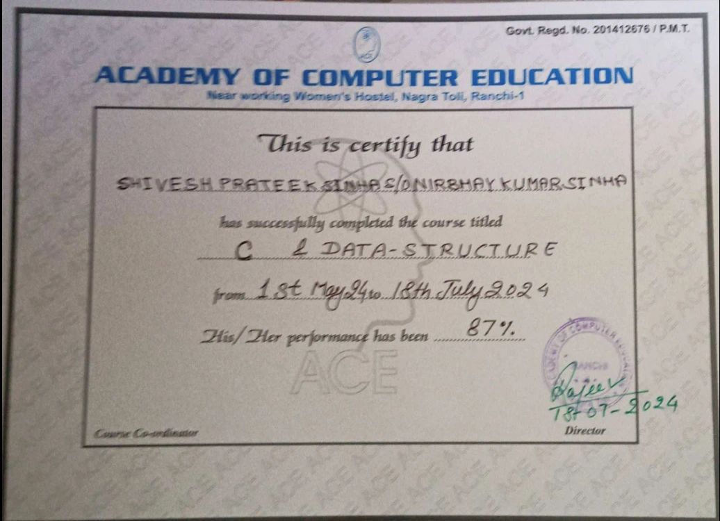 Shivesh sinha on LinkedIn: #coding #dsa #cprogramming #learnings # ... Shivesh sinha on LinkedIn: #coding #dsa #cprogramming #learnings # ...