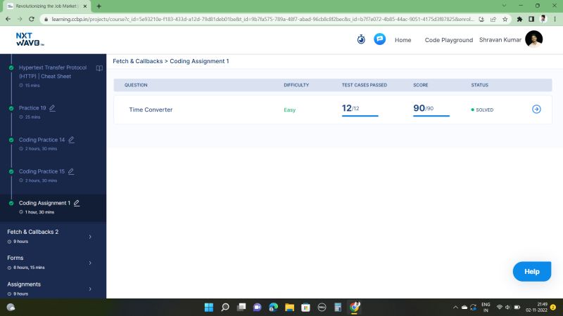 Shravan Kumar Poosala on LinkedIn: #callback #fetch #ccbp #nxtwave # ... Shravan Kumar Poosala on LinkedIn: #callback #fetch #ccbp #nxtwave # ...