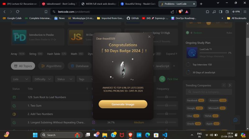 Awatans Yadav on LinkedIn: #leetcode #coding #achievementunlocked # ... Awatans Yadav on LinkedIn: #leetcode #coding #achievementunlocked # ...