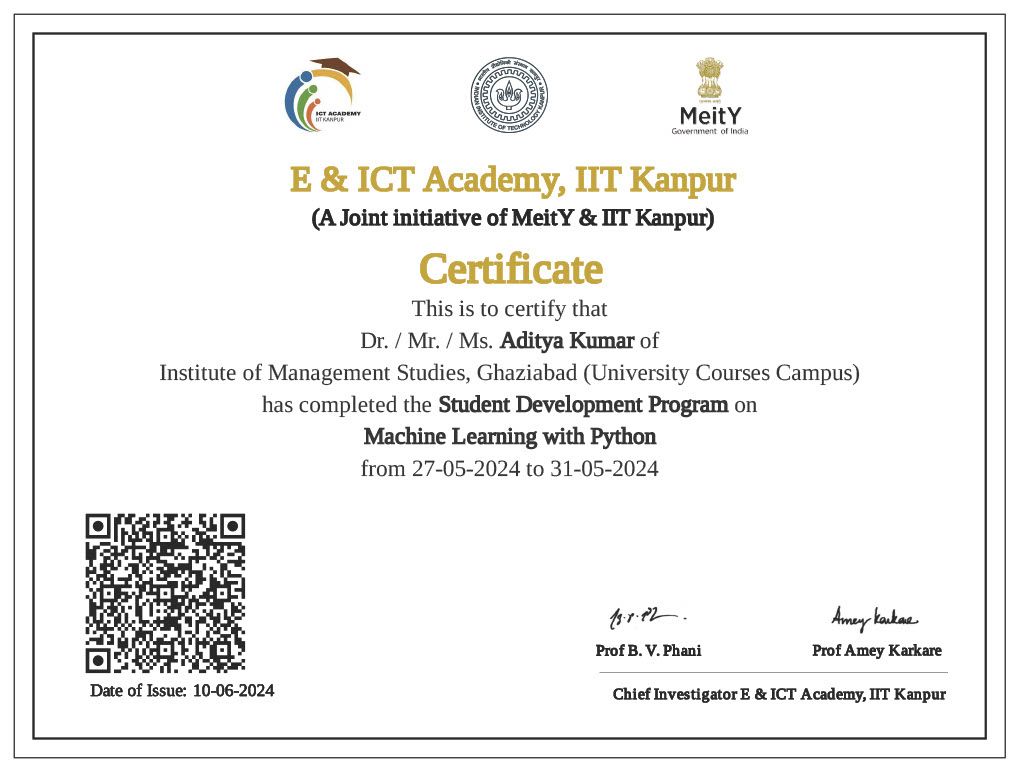 ADITYA KUMAR on LinkedIn: #datascience #python #certification # ... ADITYA KUMAR on LinkedIn: #datascience #python #certification # ...