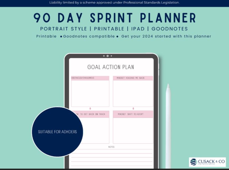 Cusack & Co Pty Ltd launches 90 day sprint planner | Alison Cusack ... Cusack & Co Pty Ltd launches 90 day sprint planner | Alison Cusack ...