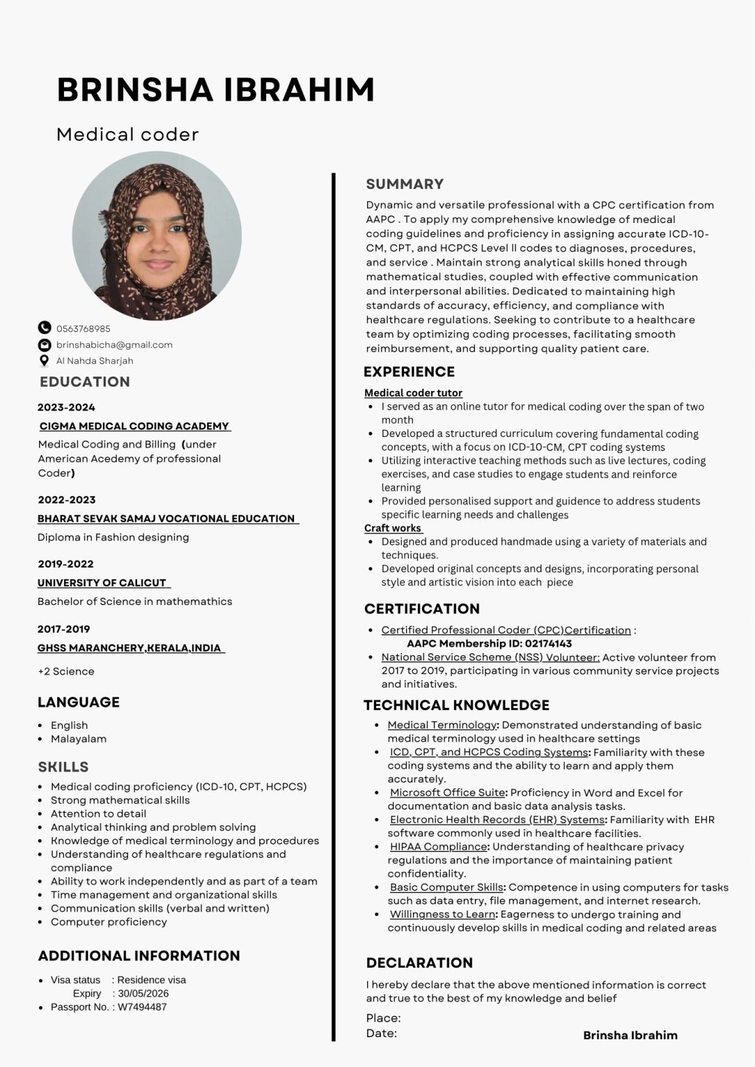 Brinsha Ibrahim on LinkedIn: Medical coder available for immediate joining Brinsha Ibrahim on LinkedIn: Medical coder available for immediate joining