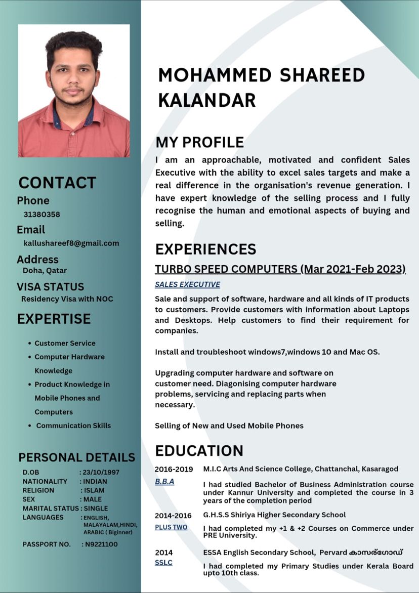 Mohammed Shareef Kalandar on LinkedIn: Let me know any job opportunity Mohammed Shareef Kalandar on LinkedIn: Let me know any job opportunity