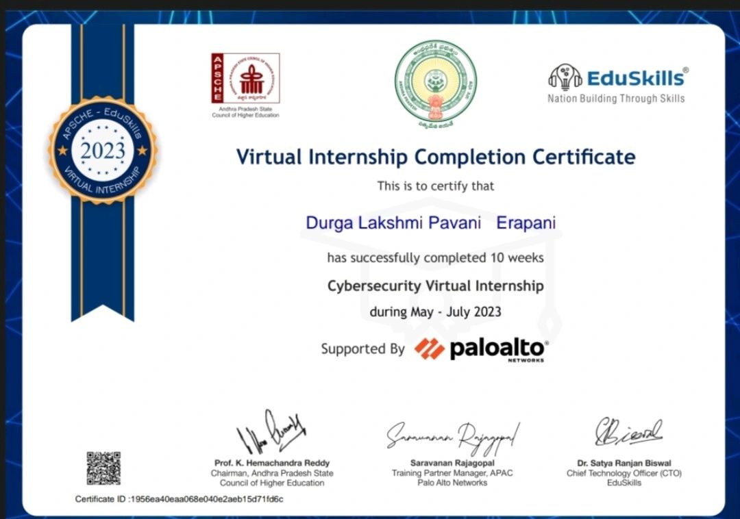 Durga Lakshmi Pavani Erapani on LinkedIn: #apsche #eduskillsinternship ... Durga Lakshmi Pavani Erapani on LinkedIn: #apsche #eduskillsinternship ...