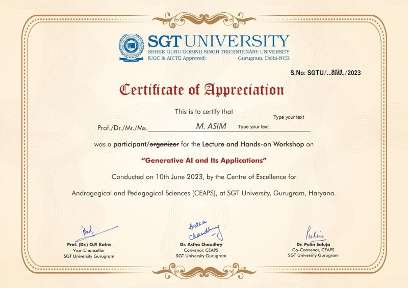 Dr. Mohammad Asim on LinkedIn: Participated in a lecture and Hands-on ... Dr. Mohammad Asim on LinkedIn: Participated in a lecture and Hands-on ...