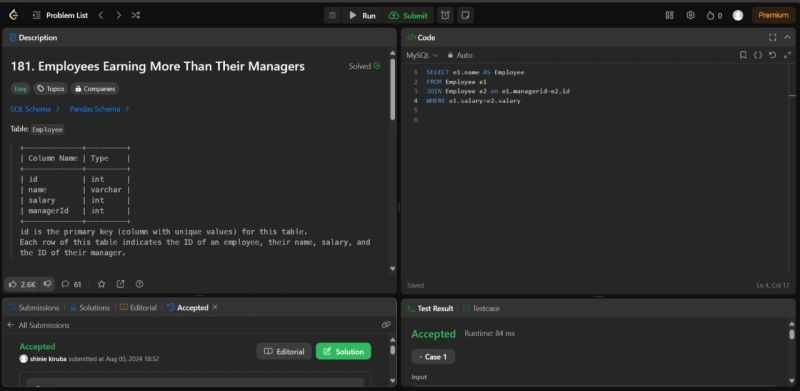 Shinie Kiruba on LinkedIn: #100daysofcode #leetcode #sql #codingchallenge Shinie Kiruba on LinkedIn: #100daysofcode #leetcode #sql #codingchallenge